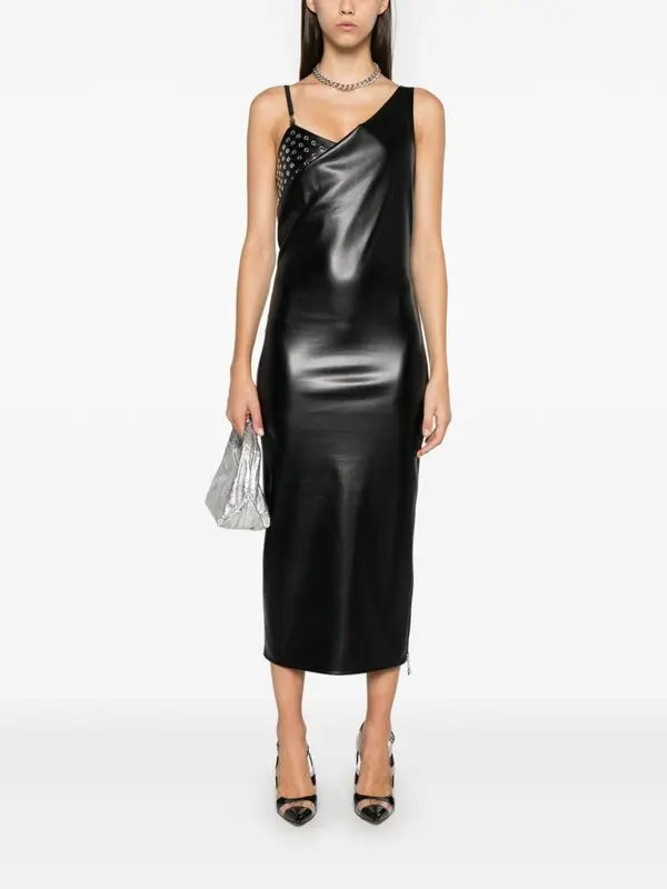 Patrizia Pepe Faux-Leather Maxi Dress In Black - 75% Off | Editorialist