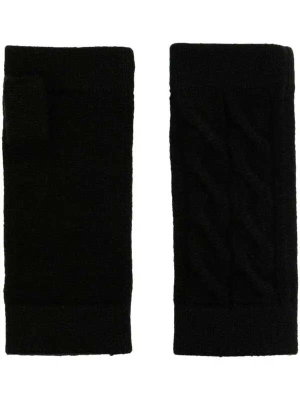 N.peal Cable Fingerless Cashmere Gloves