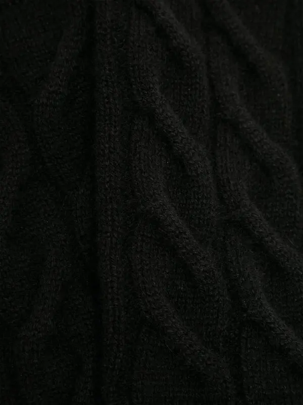 N.peal Cable Fingerless Cashmere Gloves