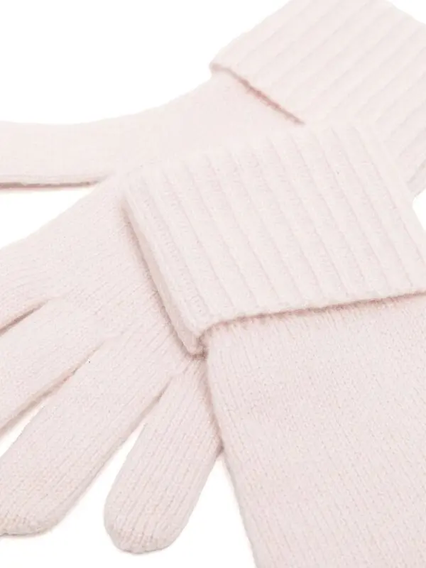N.peal Ribbed Knit Gloves - Pink