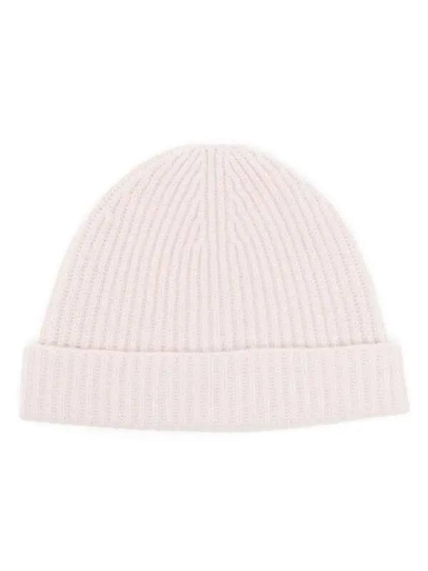 N.peal Cashmere Ribbed Beanie - Pink