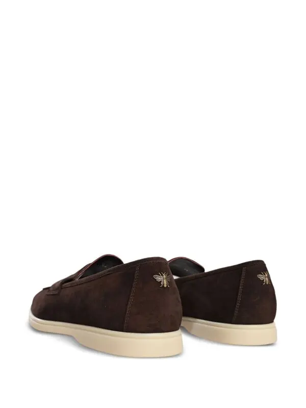 BOUGEOTTE Logo-appliqué Loafers - Brown