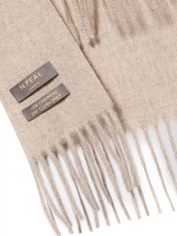 N.peal Large Woven Scarf - Neutrals
