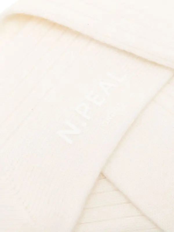 N.peal Ribbed Cashmere Socks - Neutrals