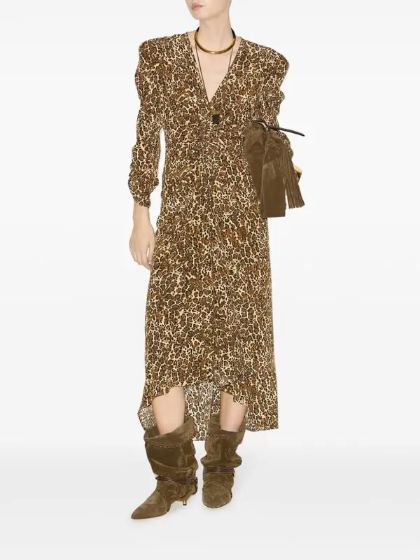 Isabel Marant Étoile Albini Leopard-print Dress - Brown
