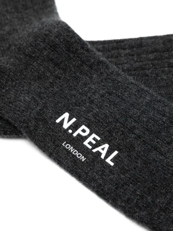N.peal Ribbed House Socks - Grey