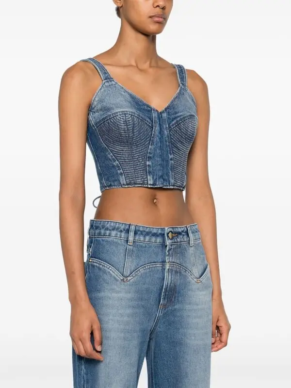 MURMUR Denim Corset Top