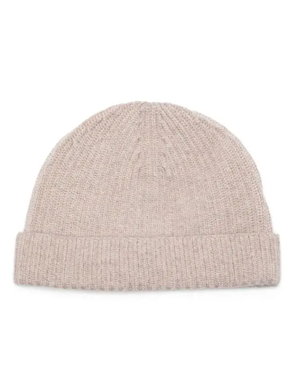 N.peal Cashmere Ribbed Beanie