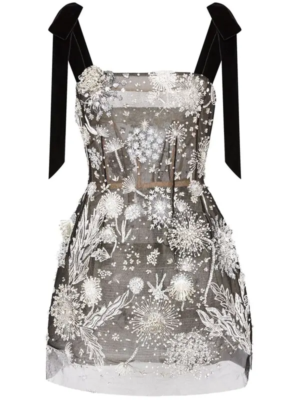 knee length dresses for ladies Sequin Dandelion Gloss Mini Dress  Cream