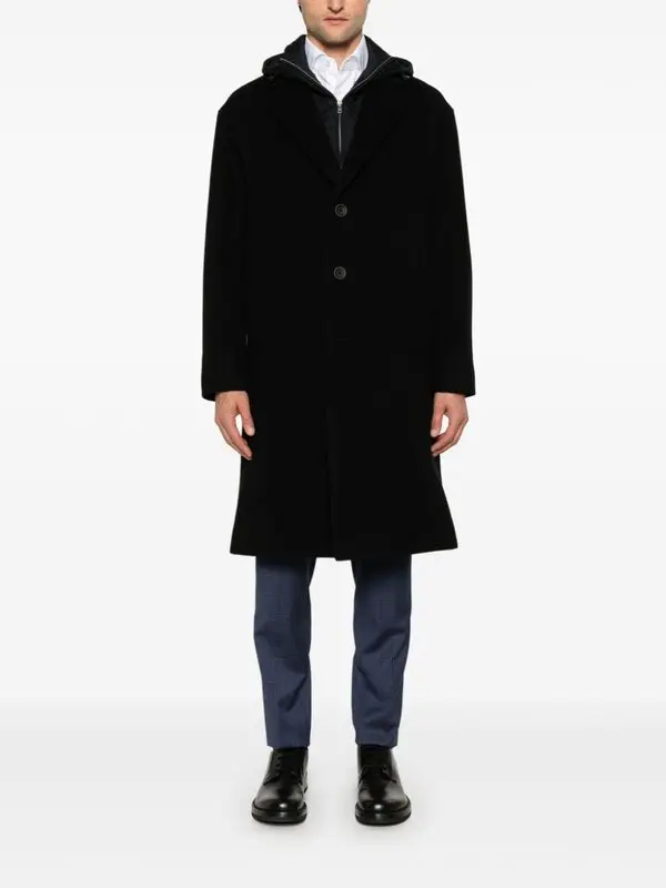 Herno Hooded Coat - Black