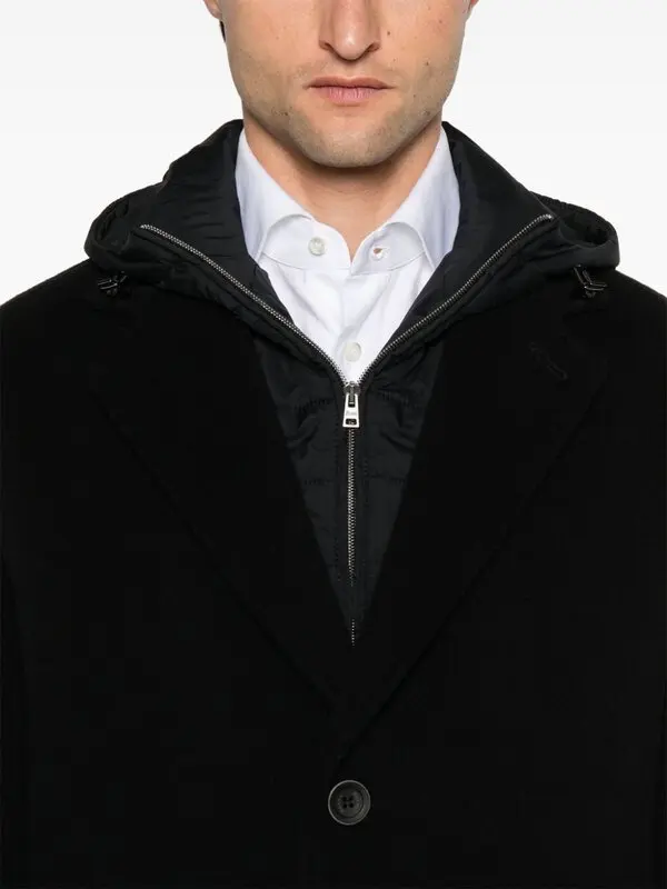 Herno Hooded Coat - Black