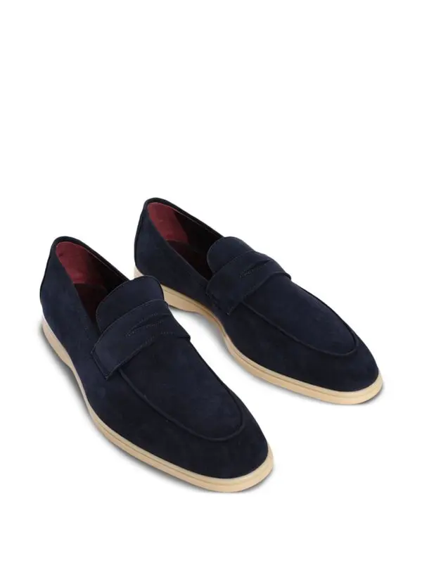 BOUGEOTTE Logo-appliqué Detailing Loafers - Blue