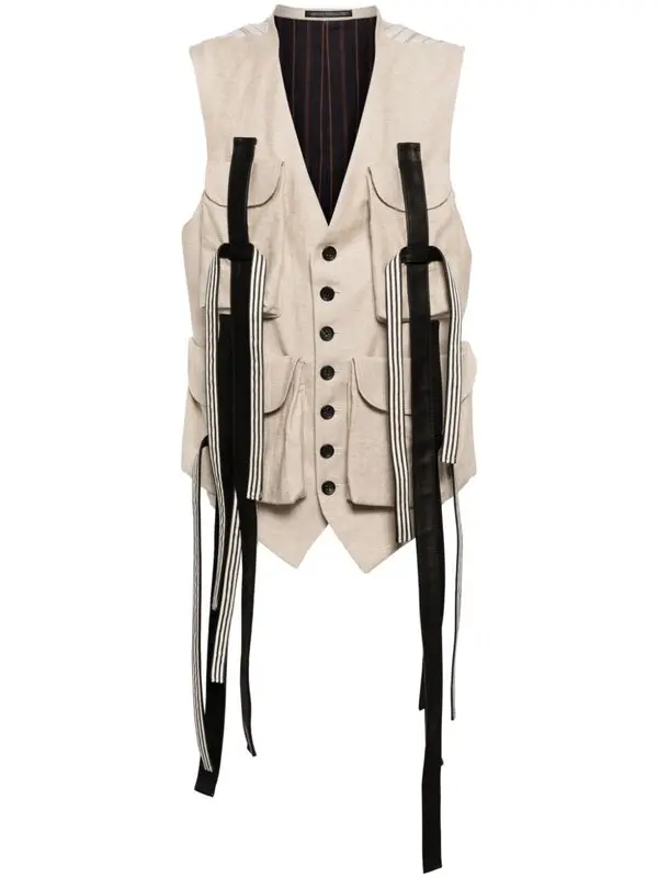 Yohji Yamamoto Cargo-pockets Canvas Vest
