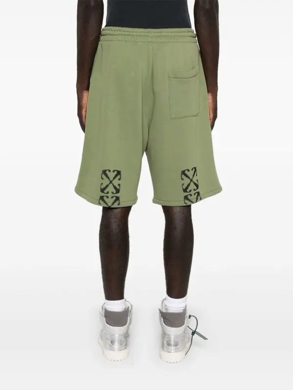 Off-White Arrows-motif Shorts - Green