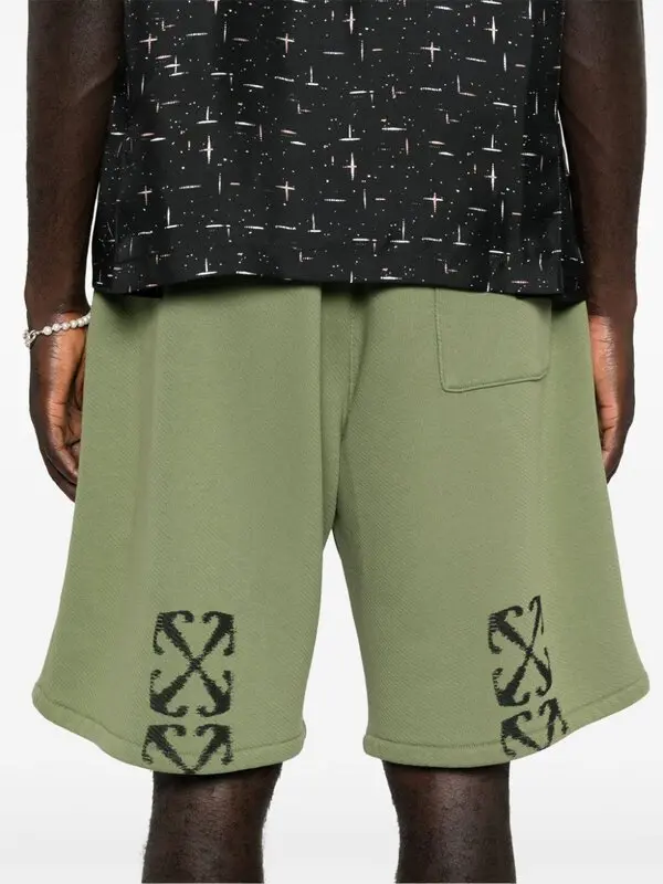 Off-White Arrows-motif Shorts - Green