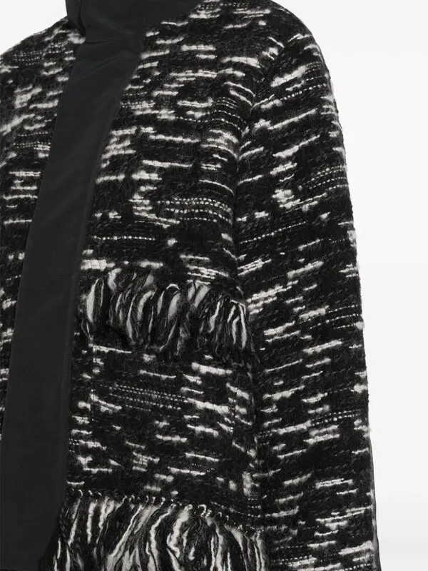 Sacai Fringed-edge Knitted Jacket
