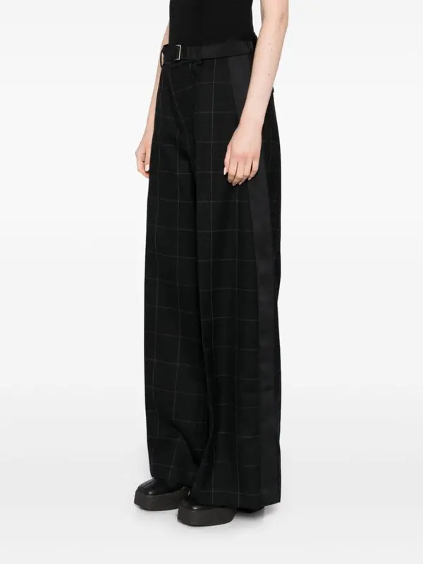 Sacai Check-pattern Trousers
