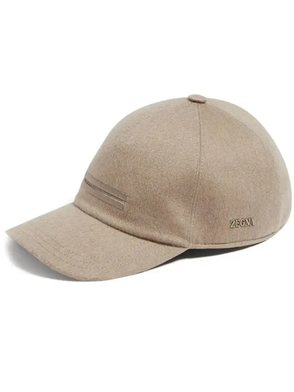 Zegna Embroidered-motif Cap - Neutrals