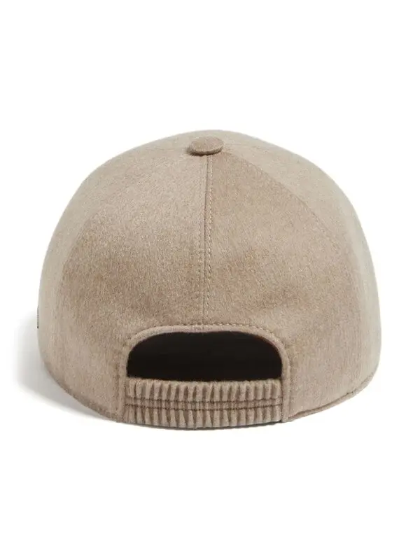 Zegna Embroidered-motif Cap - Neutrals