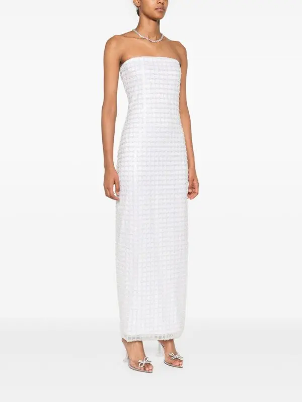 ROTATE BY BIRGER CHRISTENSEN Sequin-embellished Midi Dress - White