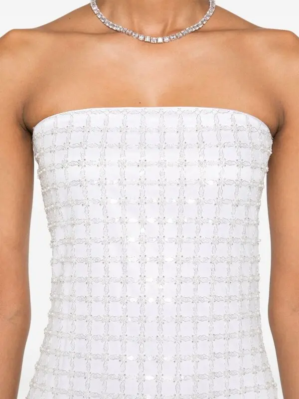 ROTATE BY BIRGER CHRISTENSEN Sequin-embellished Midi Dress - White