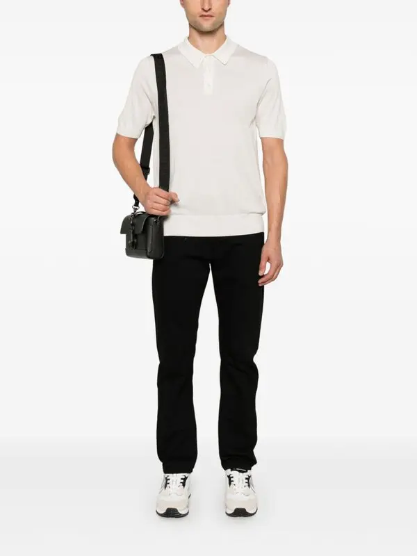 Dolce & Gabbana Fine-knit Polo Shirt - White