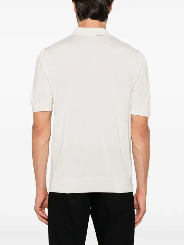 Dolce & Gabbana Fine-knit Polo Shirt - White