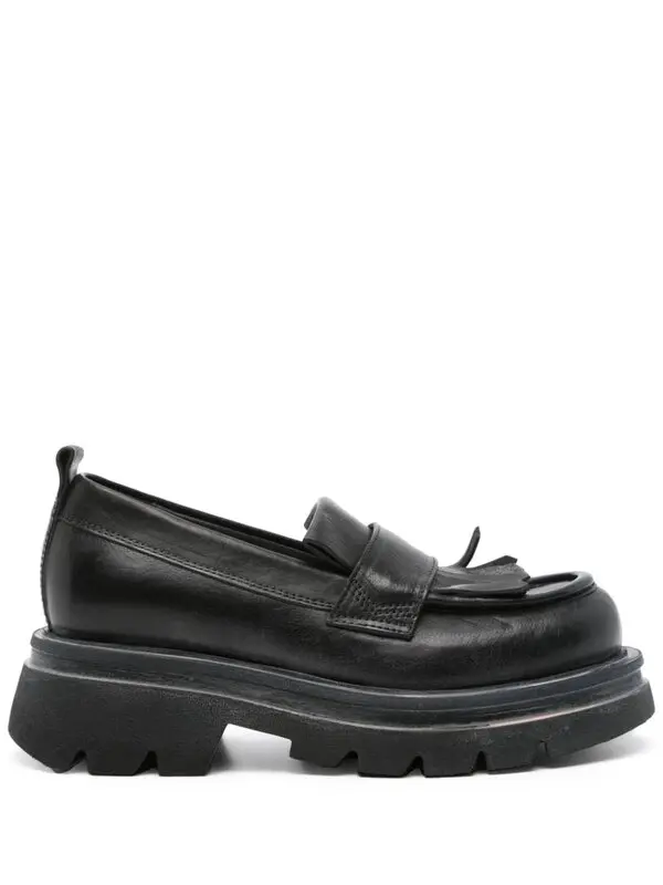 Moma Fringe-detail Loafers - Black