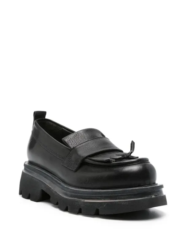 Moma Fringe-detail Loafers - Black