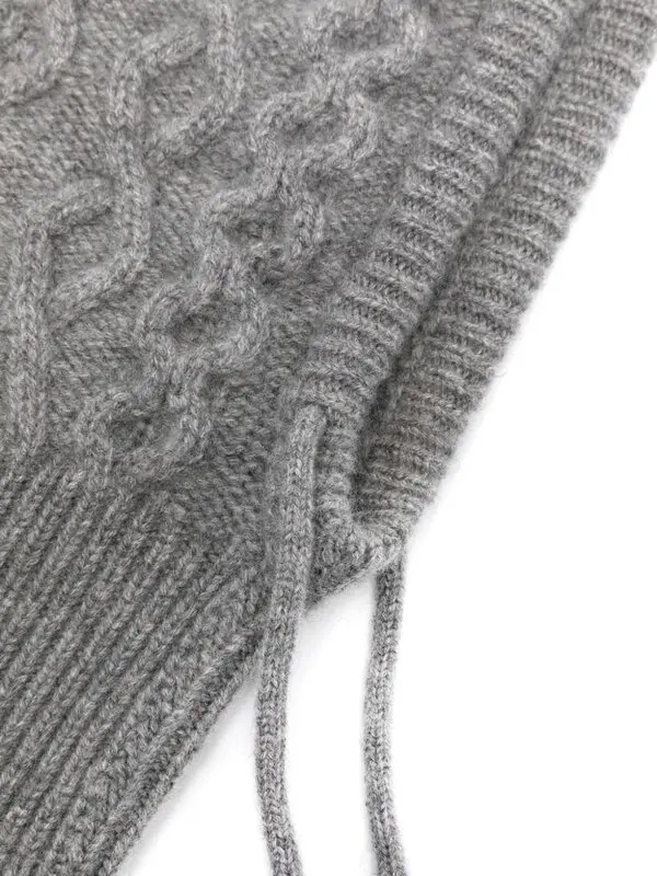 Eric Bompard Cable-knit Balaclava