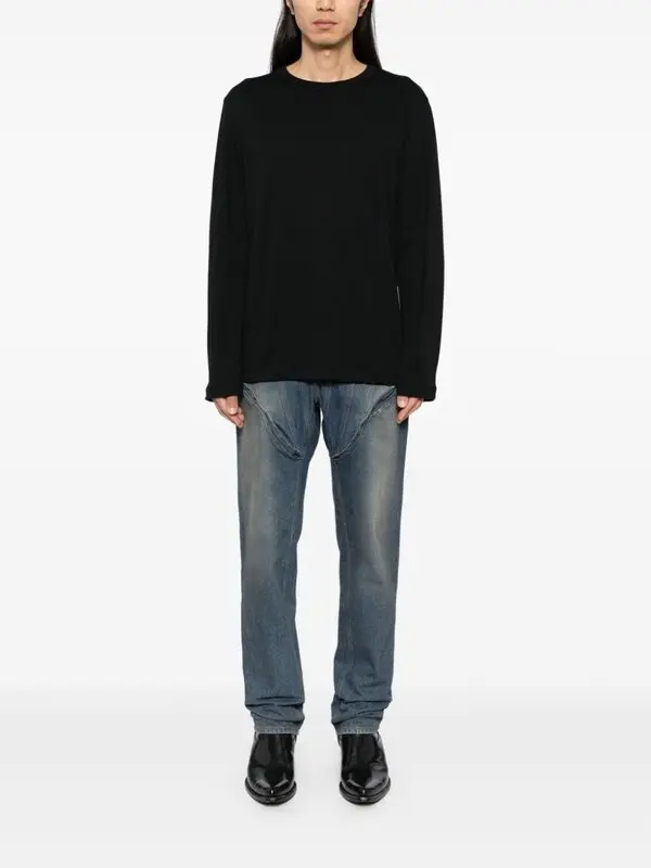 Helmut Lang Logo-print Long-sleeved T-shirt - Black