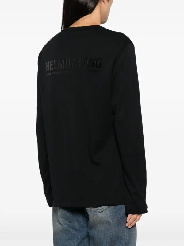 Helmut Lang Logo-print Long-sleeved T-shirt - Black