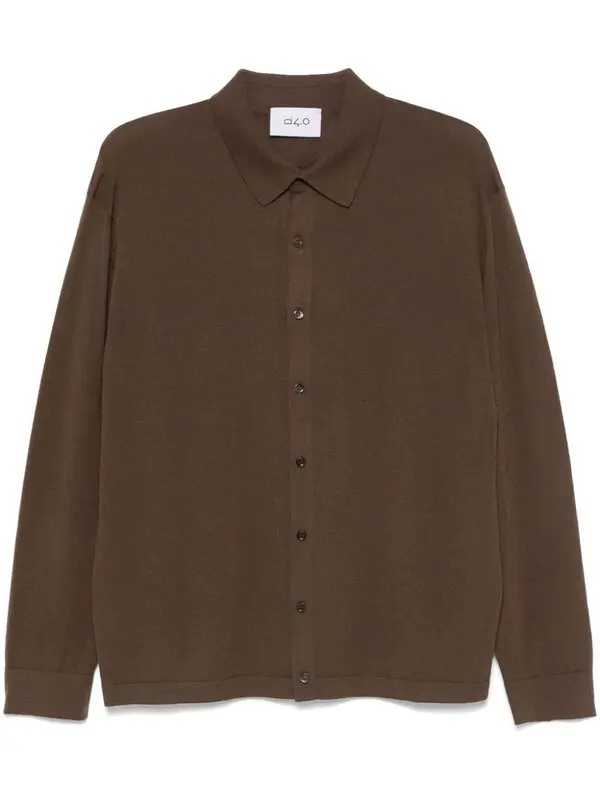 D4.0 Wool Cardigan - Brown