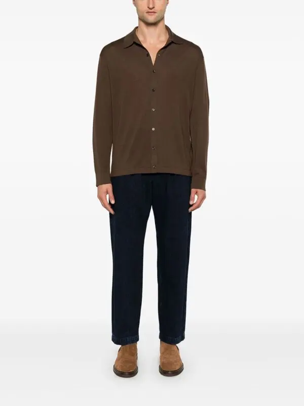 D4.0 Wool Cardigan - Brown