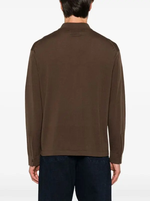 D4.0 Wool Cardigan - Brown