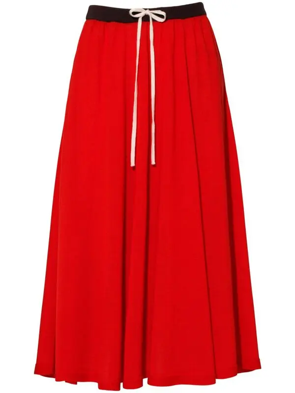 Cashmere In Love Bloom Midi Skirt - Red
