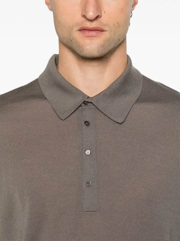 D4.0 Fine-knit Polo Shirt - Grey