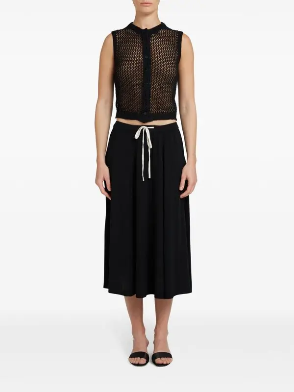 Cashmere In Love Bloom Midi Skirt - Black