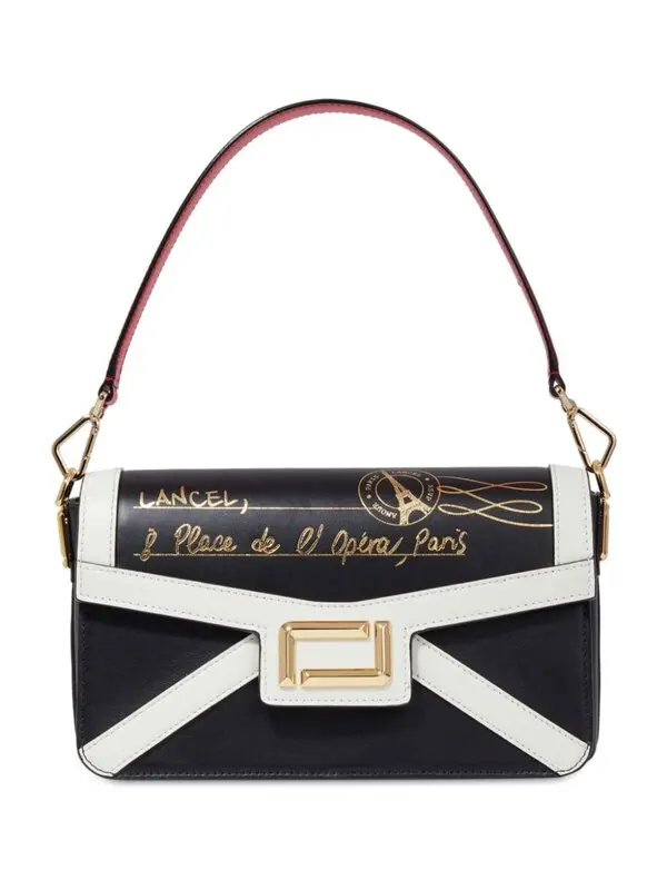 LANCEL Leather Medium Flap Bag