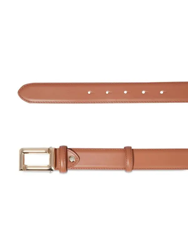 LANCEL Angele Leather Belt - Neutrals