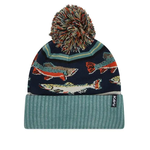KAVU Jacquard Knitted Beanie - Go Fish