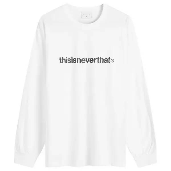 Thisisneverthat T-Logo Long Sleeve T-Shirt In White - 41% Off