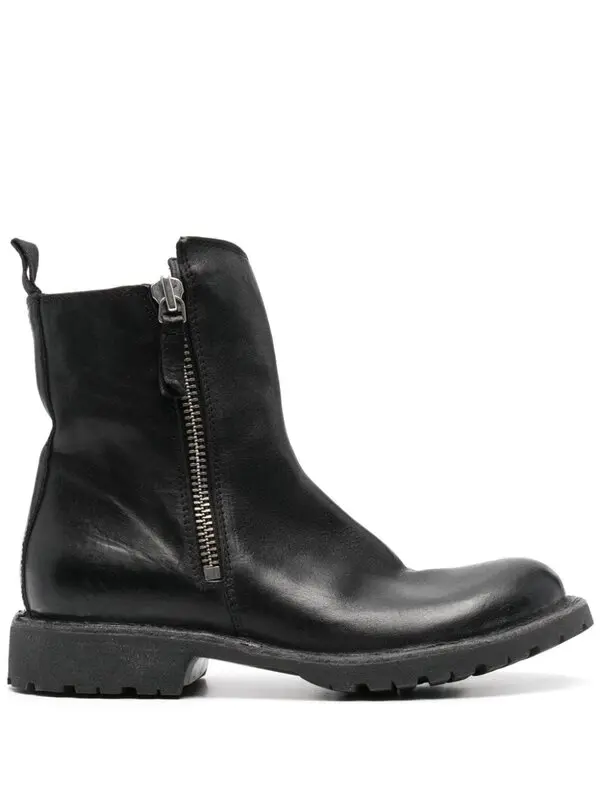 Moma Tronchetto Leather Ankle Boots