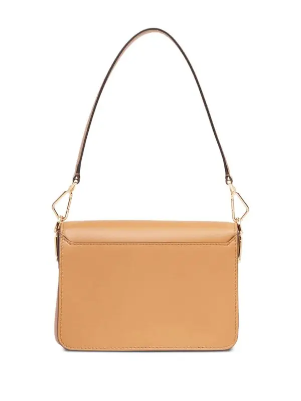 LANCEL Leather Flap Bag - Brown