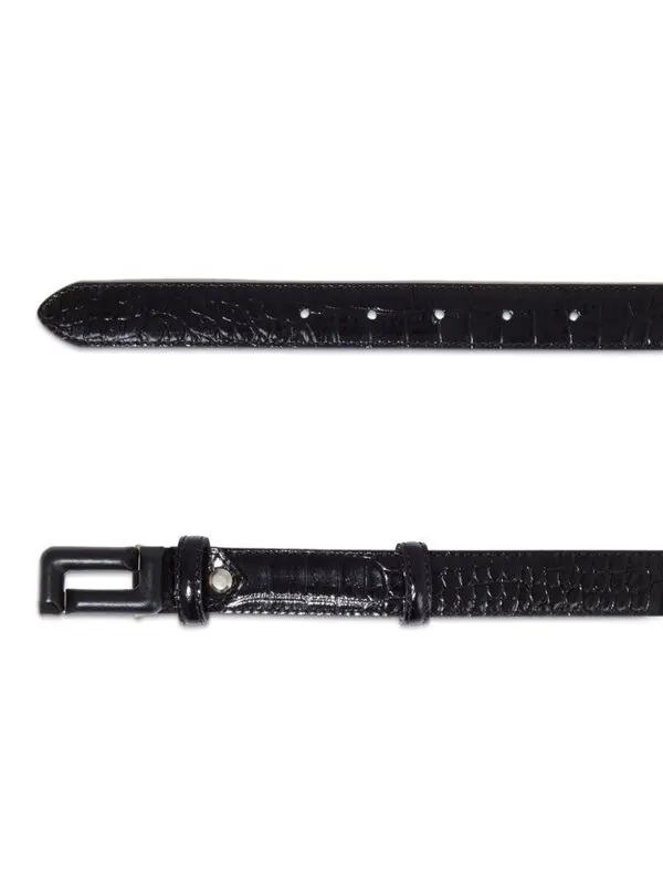 LANCEL Double L Leather Belt