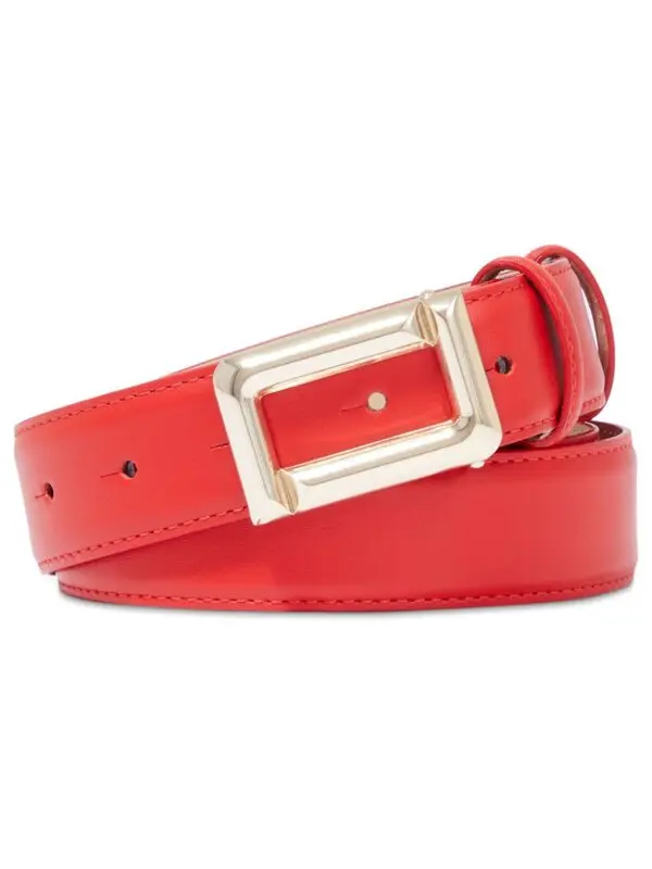 LANCEL Angele Leather Belt - Red
