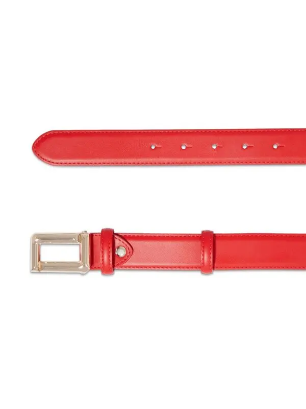 LANCEL Angele Leather Belt - Red