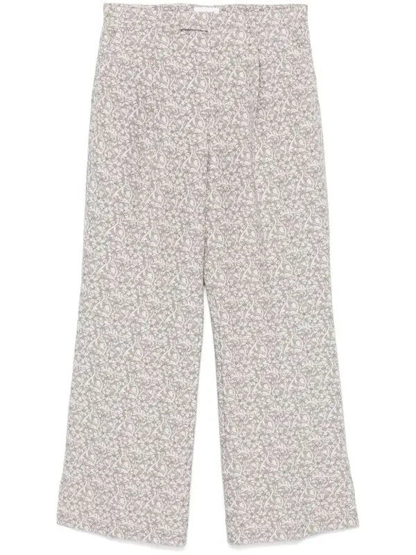 SOULLAND Deni Floral Jacquard Trousers
