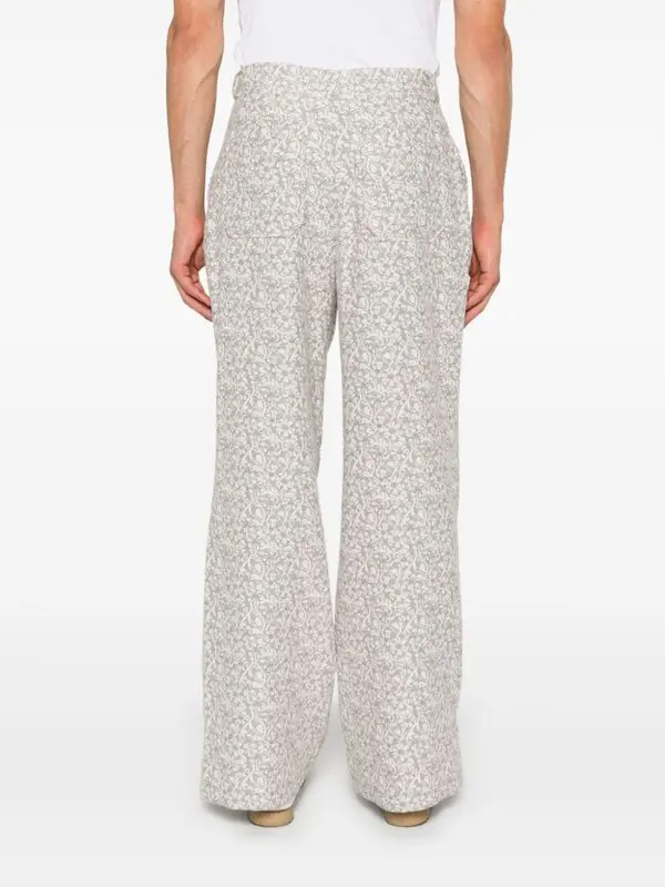 SOULLAND Deni Floral Jacquard Trousers