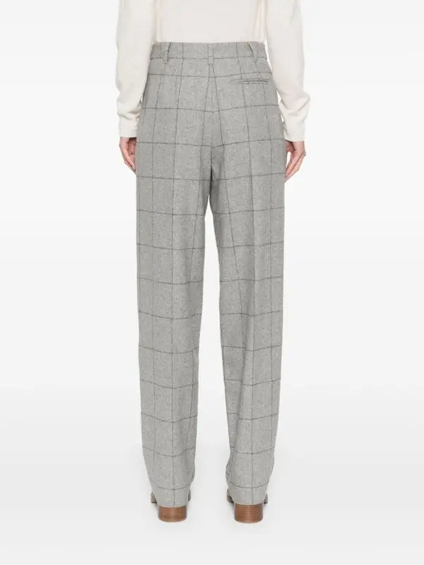 Emporio Armani Pleated Checked Trousers